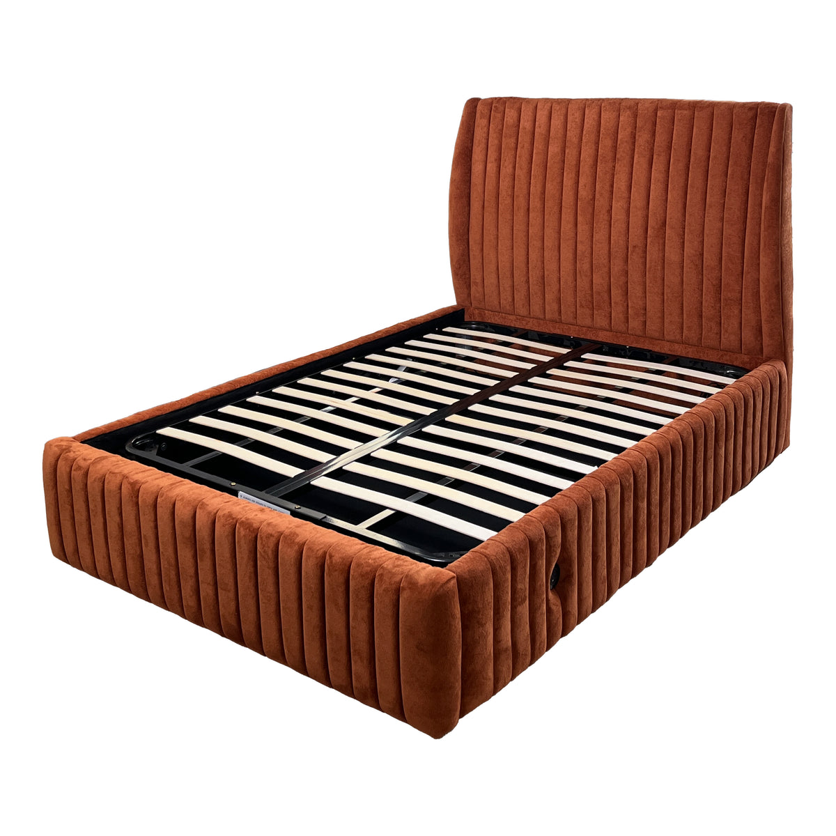 Highgrove Aydon Moleskin Velvet Power End Lift Ottoman Bedframe ...
