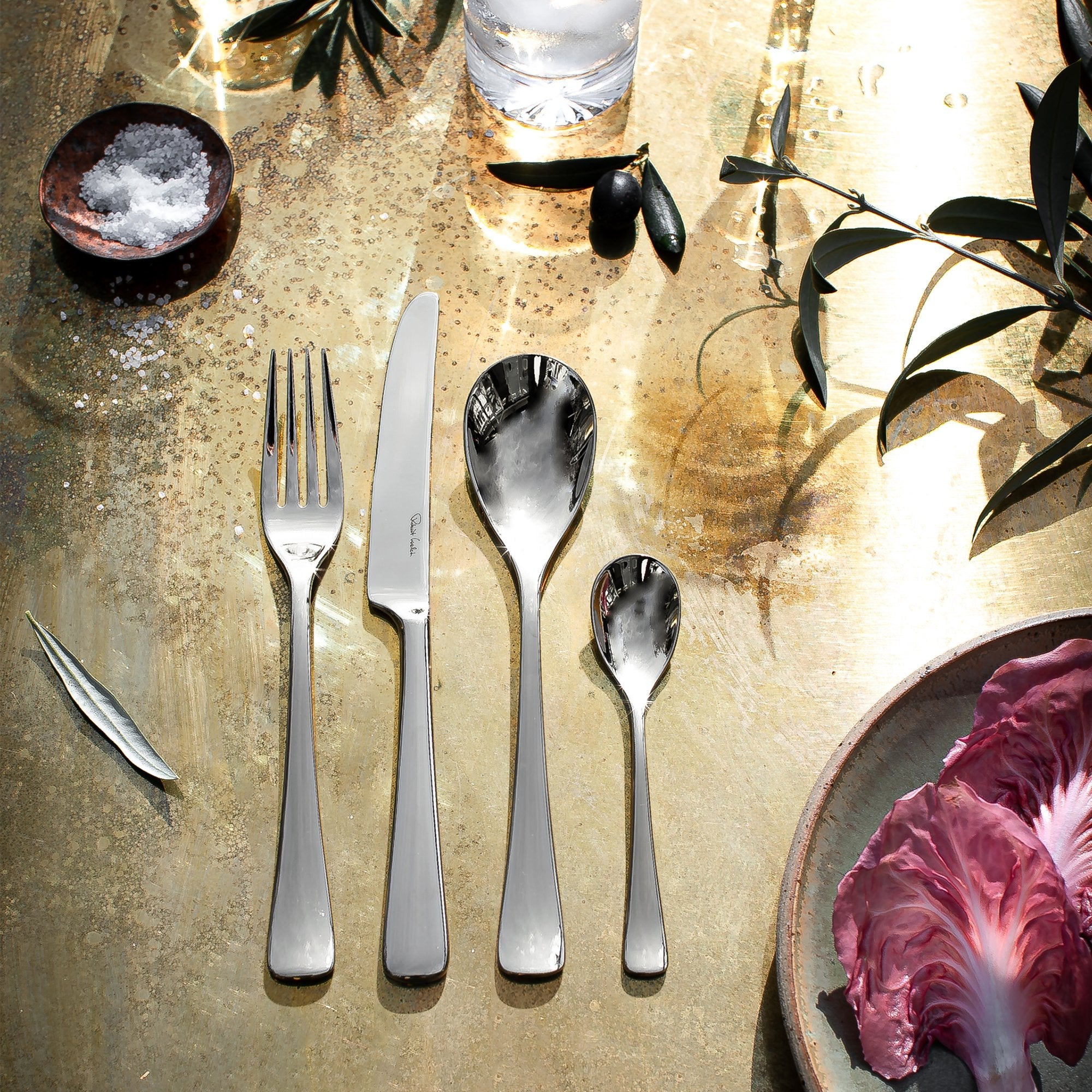 Robert Welch Malvern Bright Cutlery Set, 24 Piece for 6 People ...