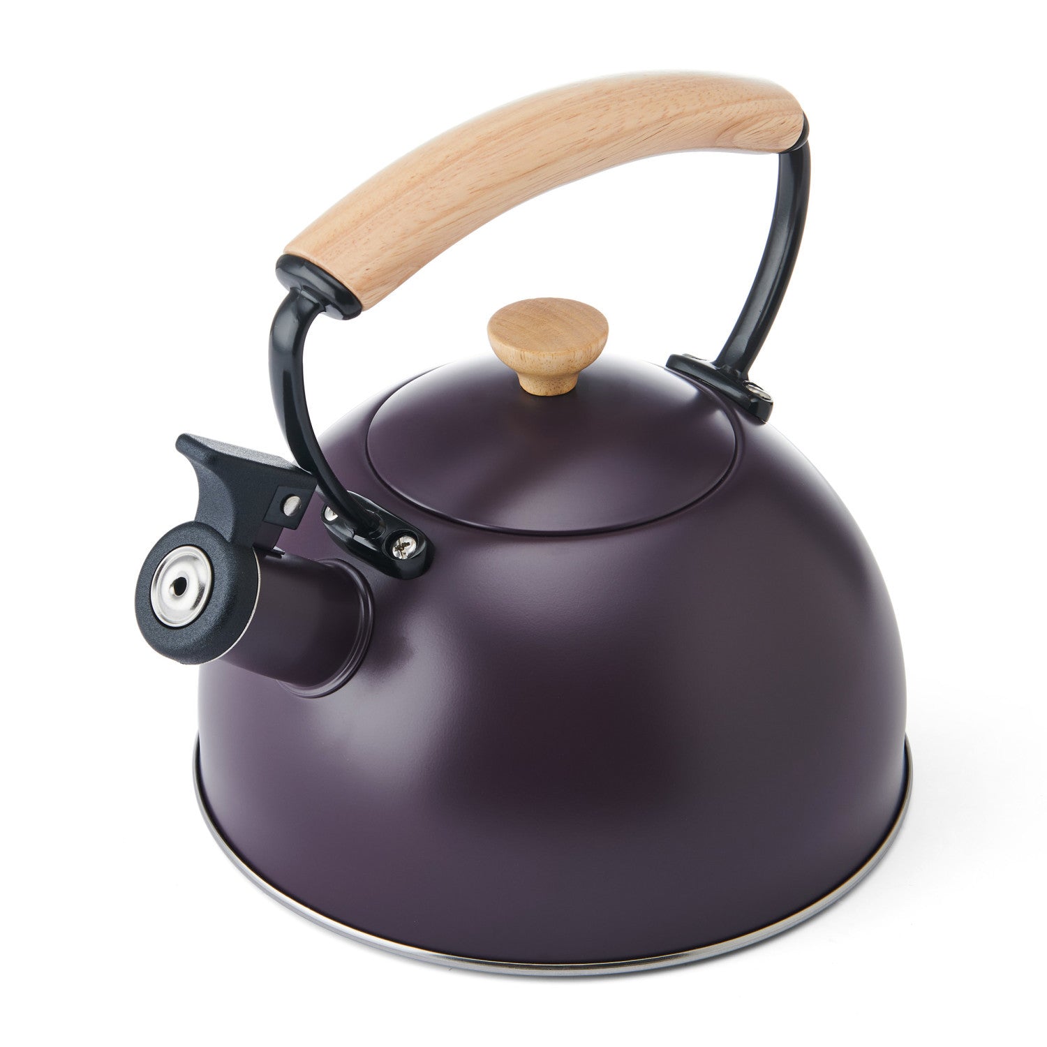 La Cafetiere Whistling Kettle In Modern Purple Colour With Heat Resist ...